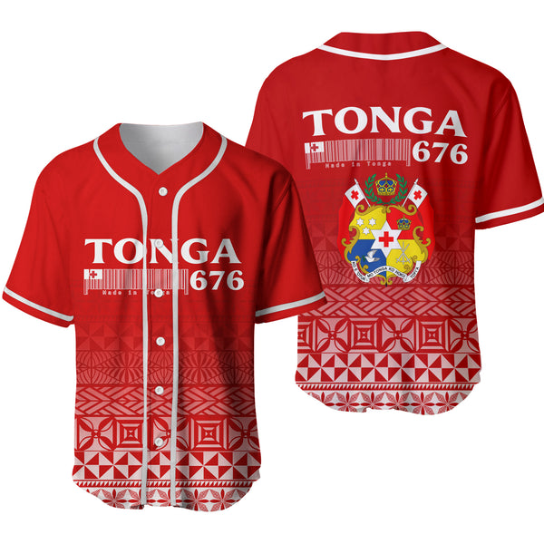 Tonga 676 Baseball Jersey - Tongan Pattern - LT12
