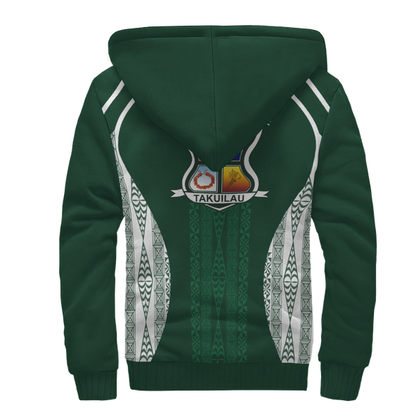 Takuilau College Tongan Patterns Sherpa Hoodie - LT12