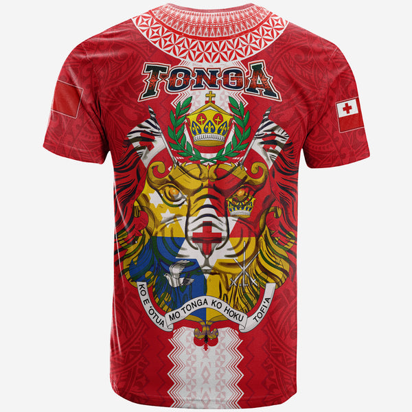 Tonga Polynesian T Shirt Custom Tonga Lion in Polynesian and Kupesi ...