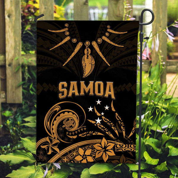 Samoa Tatau Flag Gold Polynesian Ula Nifo LT13