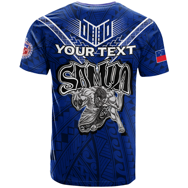 Custom Toa Samoa Rugby T Shirt Samoan Warrior Pride LT12