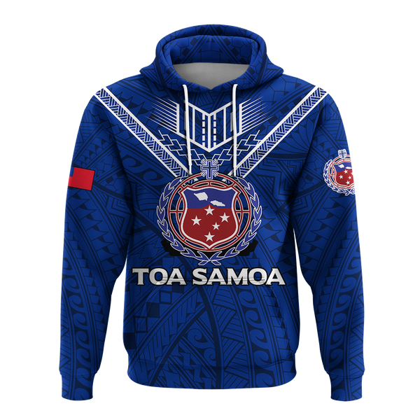 Toa Samoa Rugby Hoodie Samoan Warrior Pride LT12