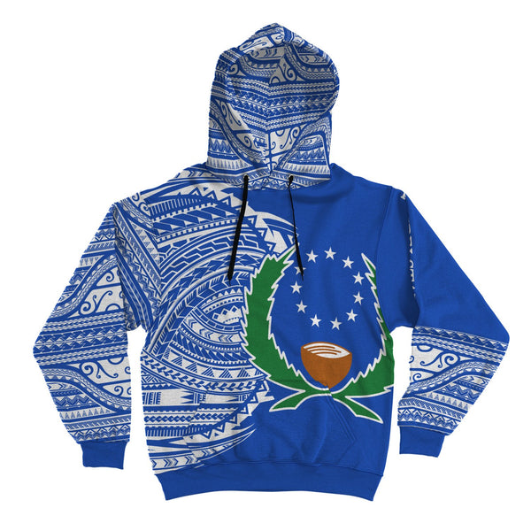Pohnpei Hoodie Micronesia Patterns With Coat of Arms