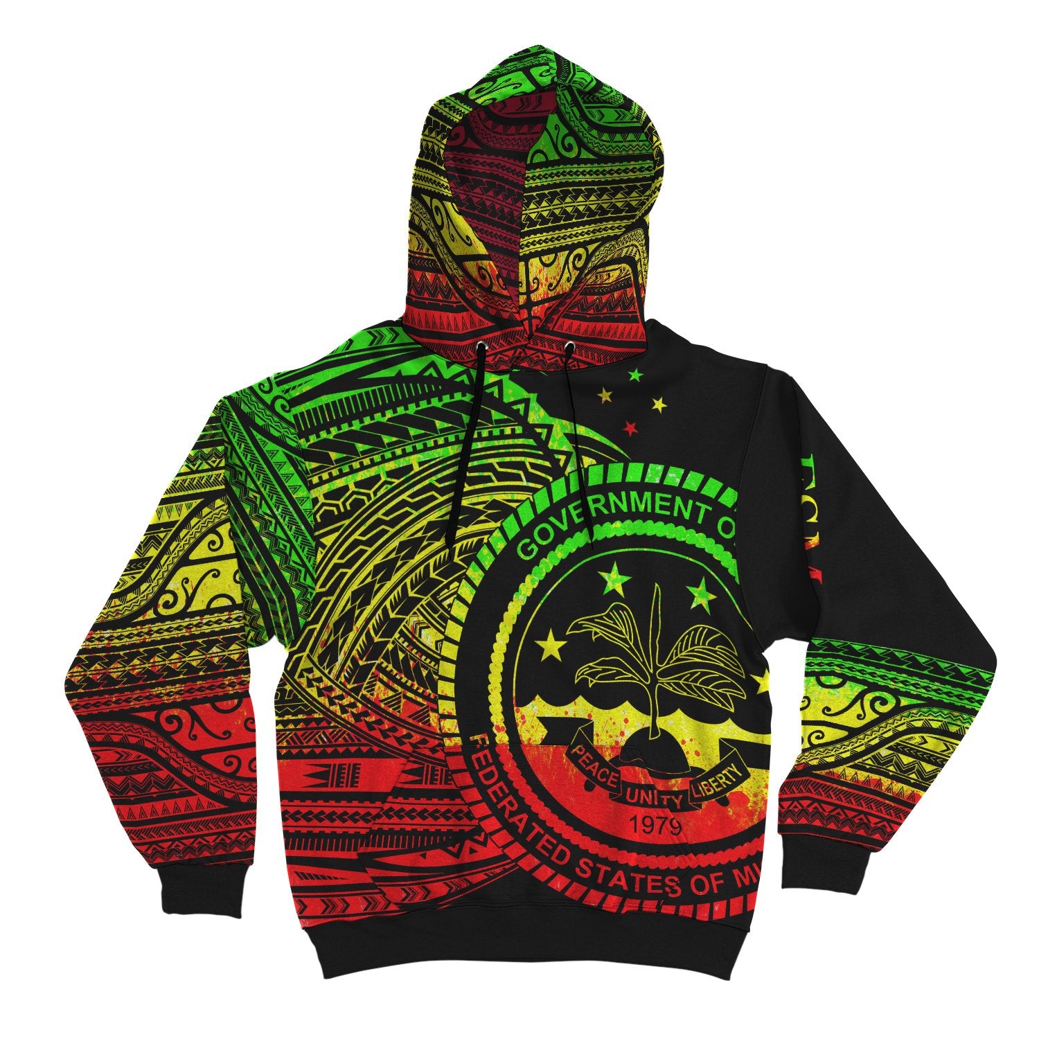 Federated States of Micronesia Hoodie Micronesia Reggae Patterns With ...