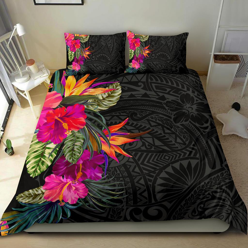 Polynesian Bedding Set - Hibiscus Pattern