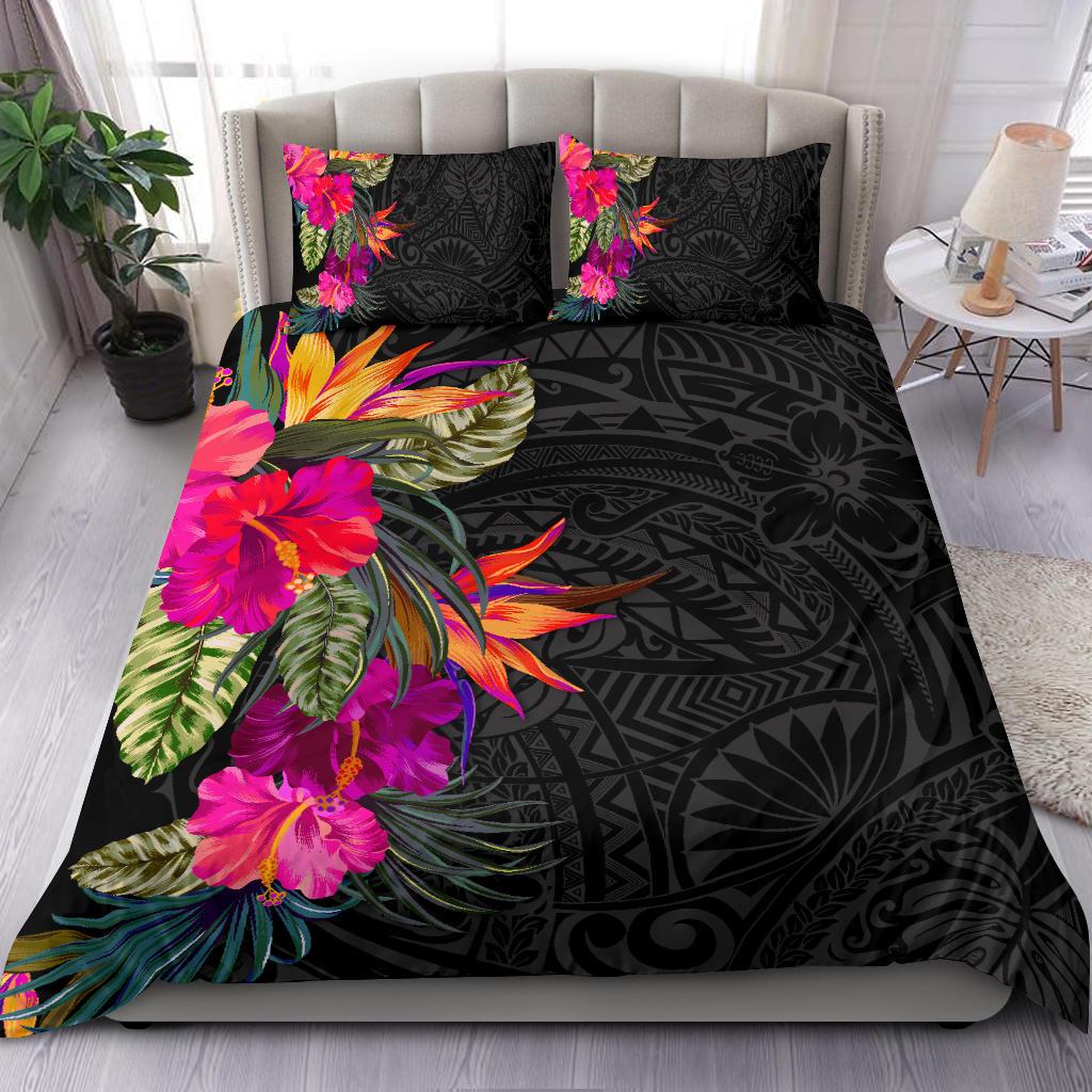 Polynesian Bedding Set - Hibiscus Pattern