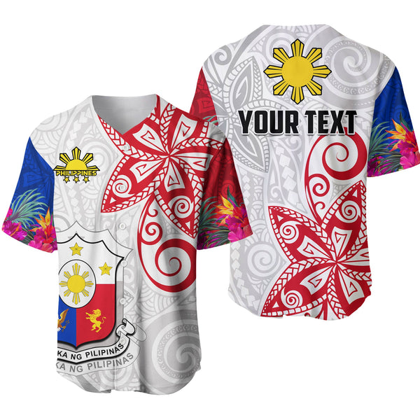 (Custom Personalised) Philippines Baseball Jersey Sun Filipino ...