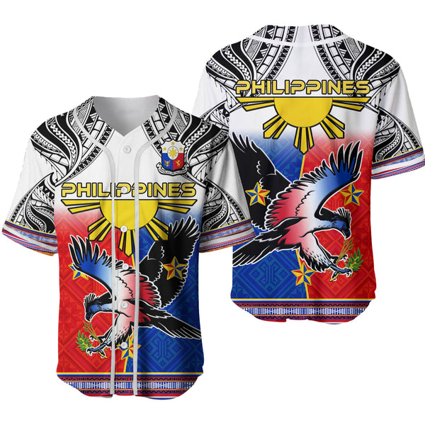 Philippines Baseball Jersey Polynesian Filipino Pattern With Eagle Ver ...