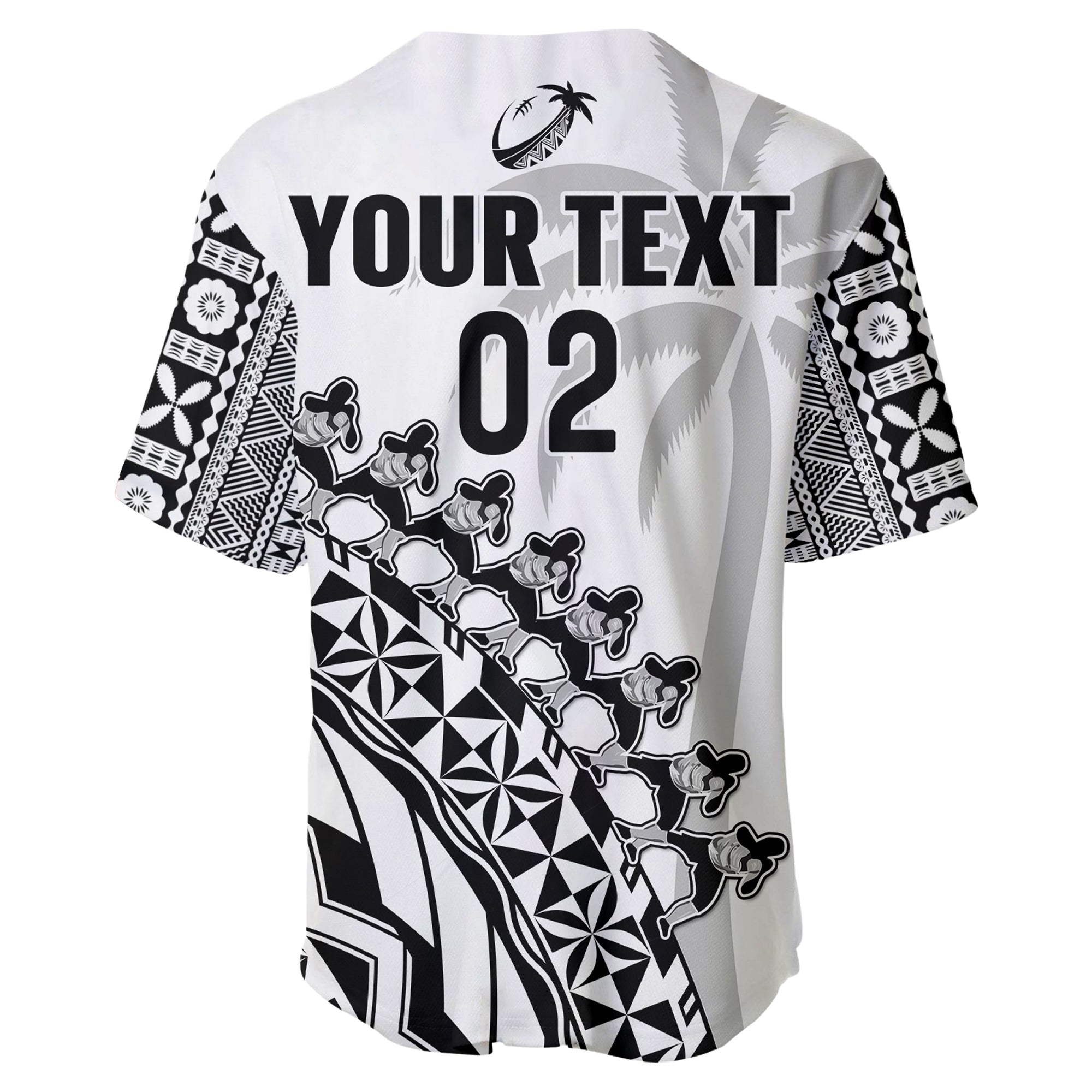 (Custom Text And Number) Fiji Rugby Baseball Jersey Fijian Cibi Dance ...