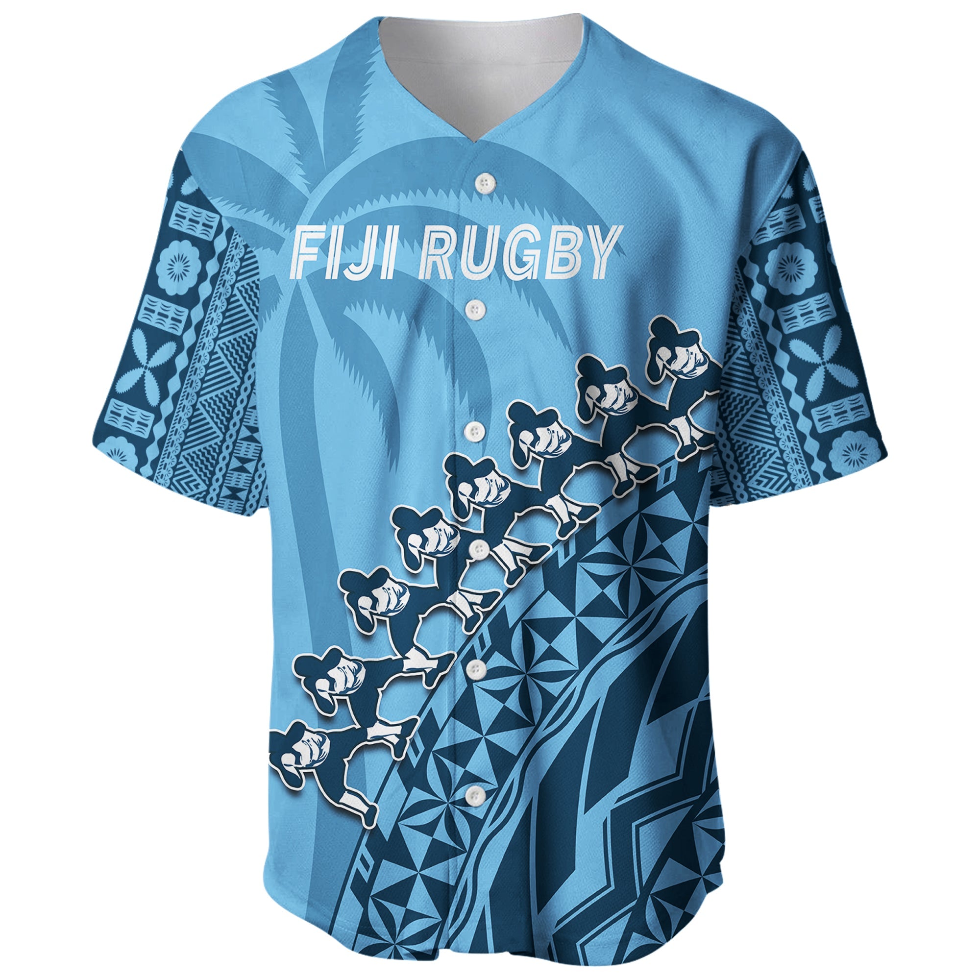 (Custom Text And Number) Fiji Tapa Rugby Baseball Jersey Fijian Cibi ...