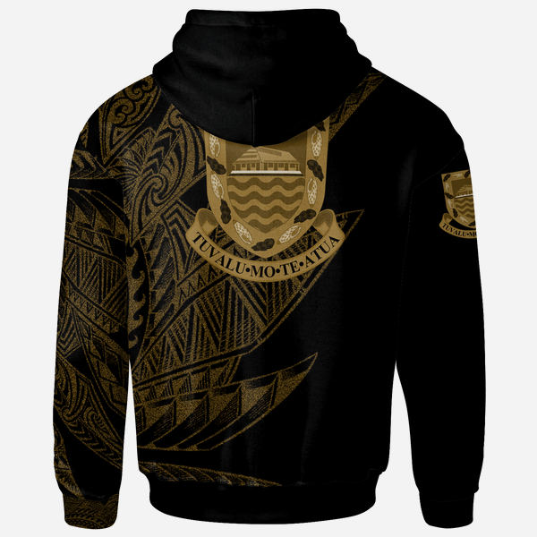 Tuvalu Zip Hoodie Legends Are Born In Gold Color