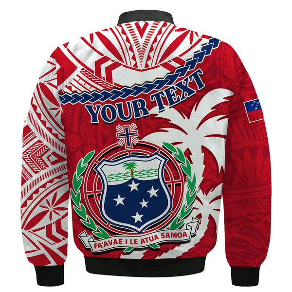 (Custom Personalised) Samoa Bomber Jacket Samoan Coat Of Arms With ...