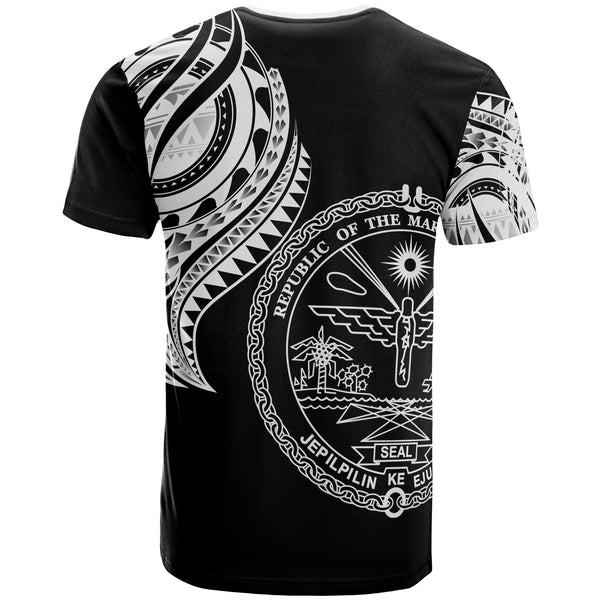 Marshall T Shirt Marshall Tatau White Patterns With Coat Of Arms