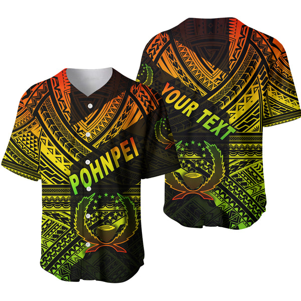(Custom Personalised) FSM Pohnpei Baseball Jersey Original Style ...