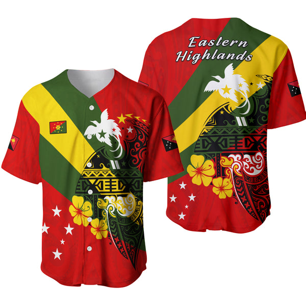 Eastern Highlands Province Baseball Jersey Peaceful PNG LT13
