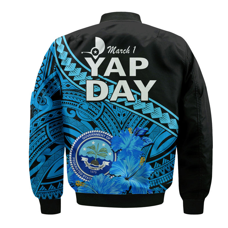Yap State Day Bomber Jacket Yap Flag and FSM Seal LT9