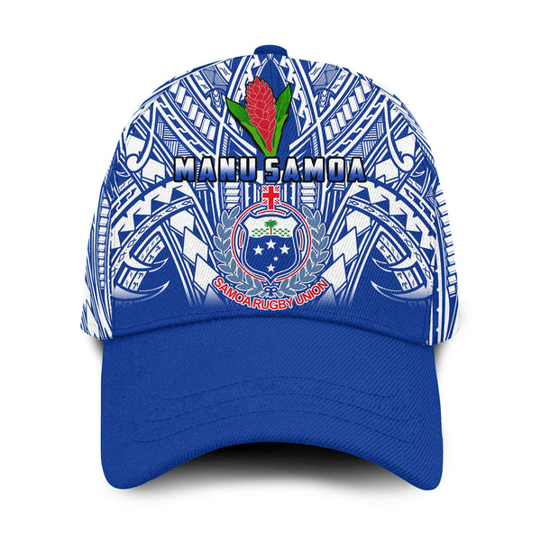 Samoa Rugby Classic Cap Manu Samoa 7s Ginger Blue Polynesian Ver.02 LT14