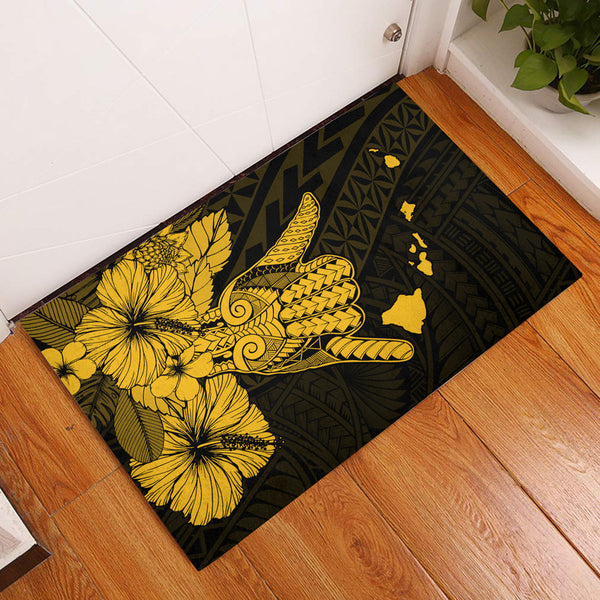 Hawaii Shaka Sign Door Mat Gold Version LT9