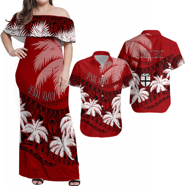 Personalised Fiji Day Matching Hawaiian Shirt and Dress Flying Fijians ...