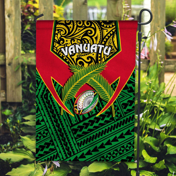 Vanuatu Rugby Flag Coat Of Arms Polynesian Pattern LT14