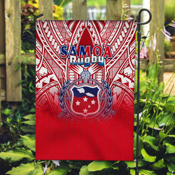Samoa Rugby Flag Toa Samoa Polynesian Pacific Red Version LT14