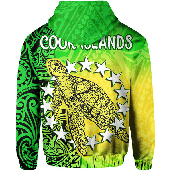 Cook Islands Hoodie Cook Islands Coat of Arms Turtle Polynesian LT14