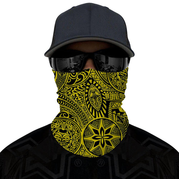 Hawaii Bandana Polynesian Hawaiian Style Tribal Tattoo Yellow