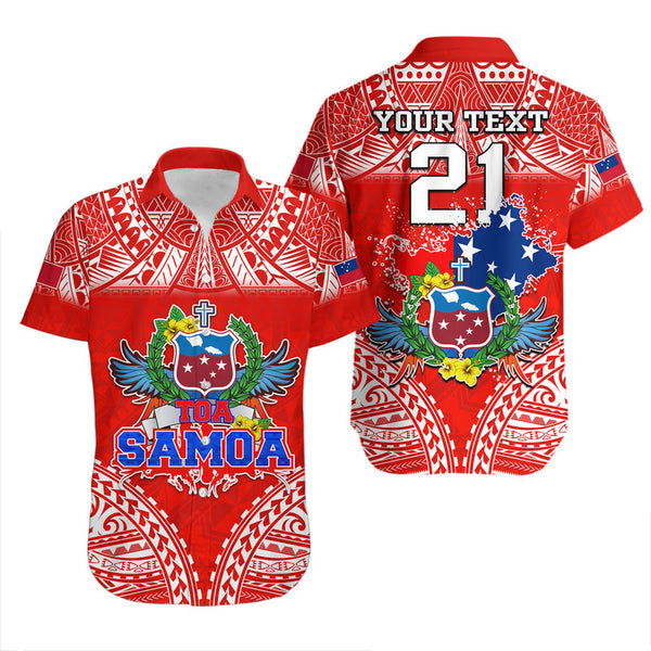 (Custom Personalised) Toa Samoa Polynesian Rugby Hawaiian Shirt Samoan ...