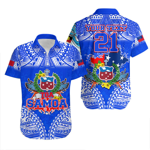 (Custom Personalised) Toa Samoa Polynesian Rugby Hawaiian Shirt Samoan ...