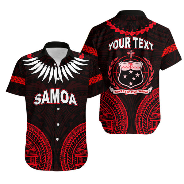 (Custom Personalised) Samoa Ula Nifo Tribal Hawaiian Shirt Red Style LT6