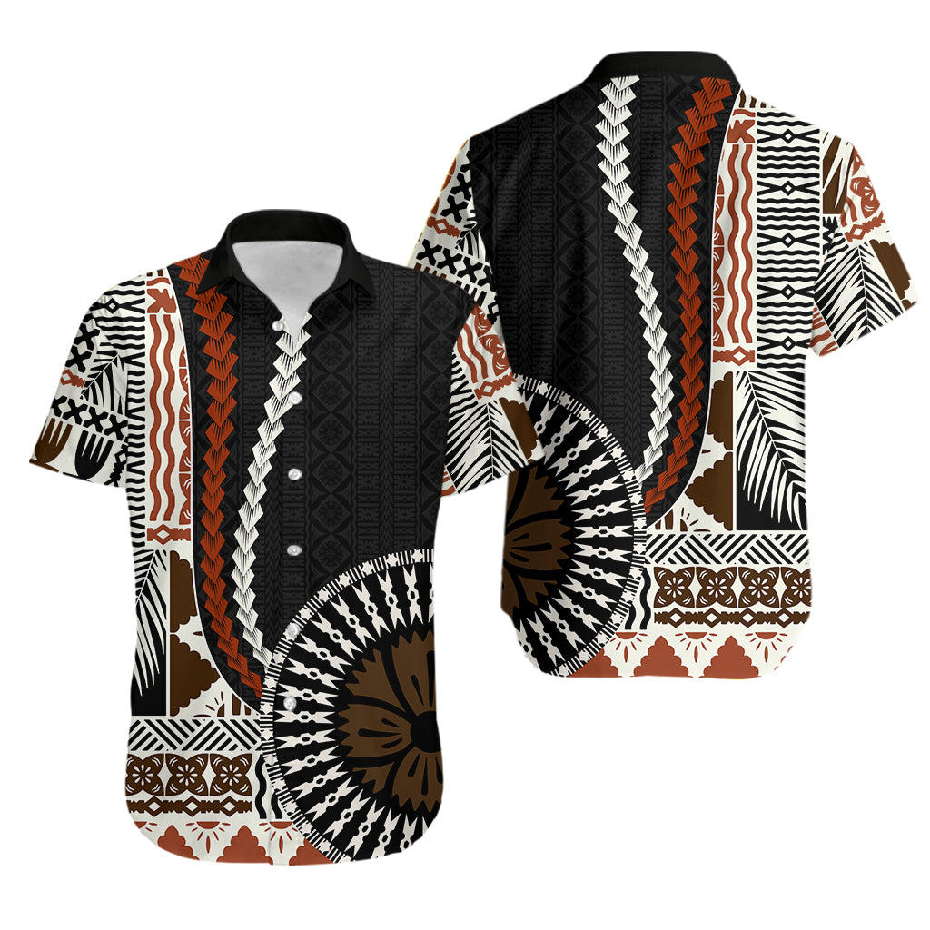 Bula Polynesian Matching Hawaiian Shirt and Dress Masi Tapa Patterns ...