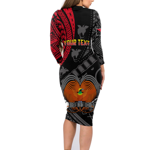 (Custom Personalised) Papua New Guinea Long Sleeves Dress Raggiana ...