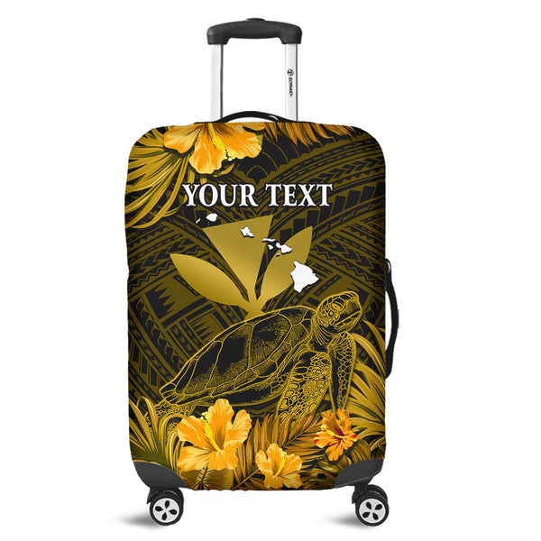 (Custom Personalised) Hawaii Luggage Cover Hibiscus Kanaka Hawaiian Map ...