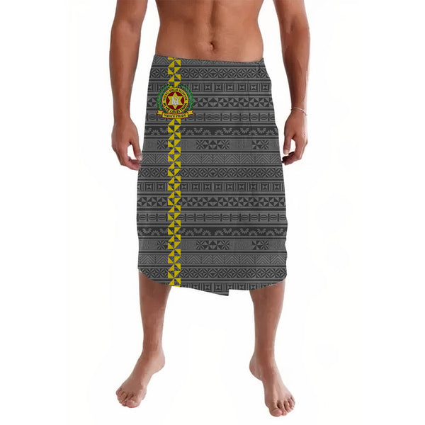Tonga Vavau High School Lavalava Simple Tongan Style Grey LT8