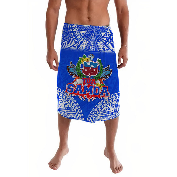 Toa Samoa Polynesian Rugby Lavalava Samoan Flag Blue Color LT9