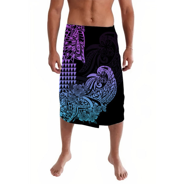 Hawaii Kakau Lavalava Polynesian Floral Tribal Heliotrope Version LT9