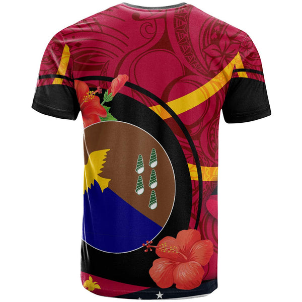 Papua New Guinea T Shirt Manus Flag of PNG with Hibicus and Polynesian ...