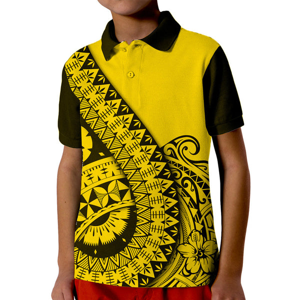 Polynesian Masi Kesa No2 Gold Style Polo Shirt LT9