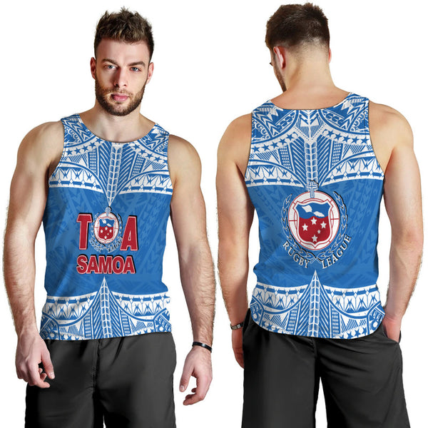 Toa Samoa Rugby Men Tank Top Blue Sky LT6