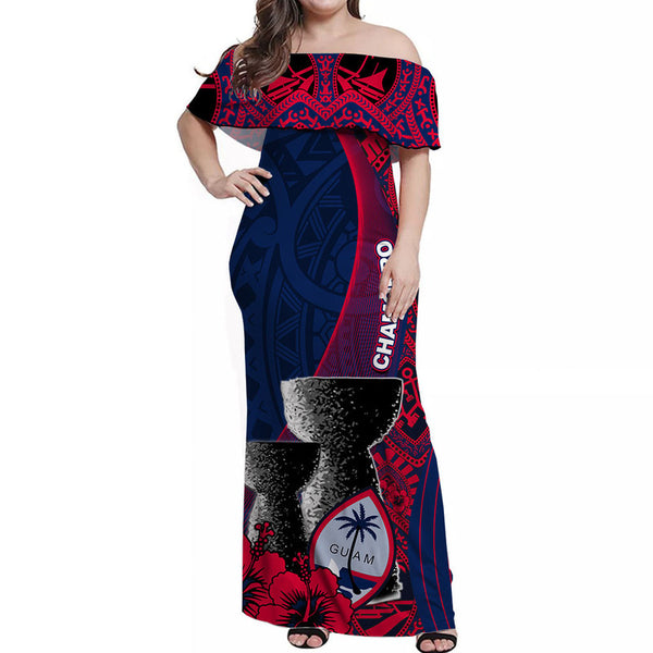 Custom Guam Chamorro Matching Hawaiian Shirt and Dress Flag Color Style LT6