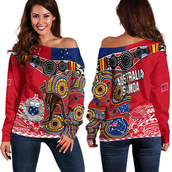 Australia Aboriginal and Samoa Polynesian Women Off Shoulder Sweater ...
