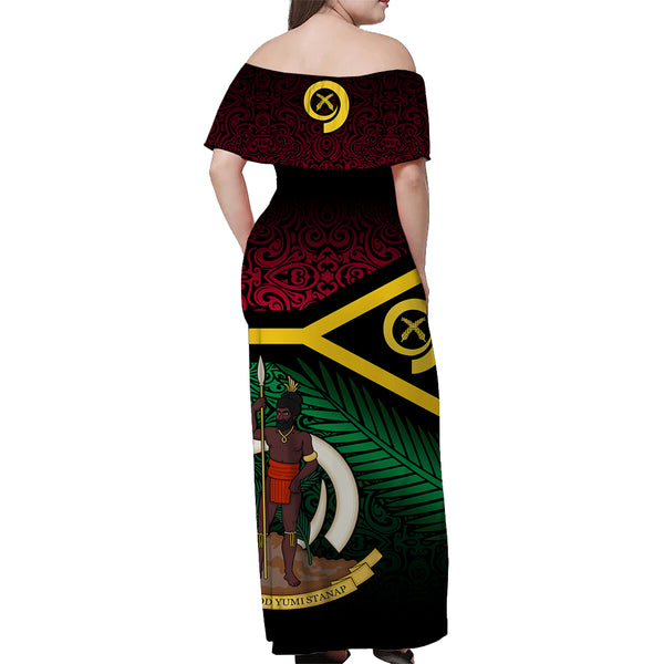 Vanuatu Special Independence Anniversary Off Shoulder Long Dress ...