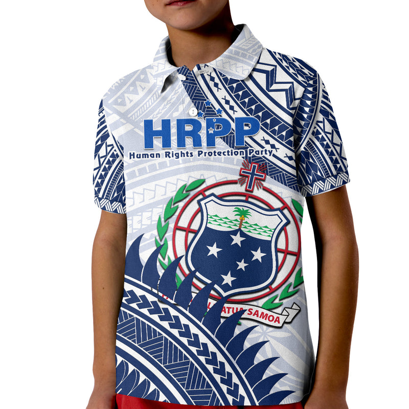 HRPP Samoa Polo Shirt Samoan Coat Of Arms Polynesian Pattern LT14