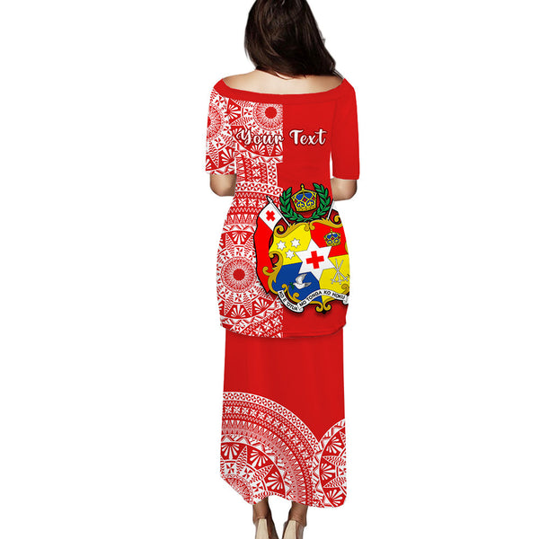 (Custom Personalised) Tonga Puletaha Dress Tongan Coat Of Arms Ngatu ...