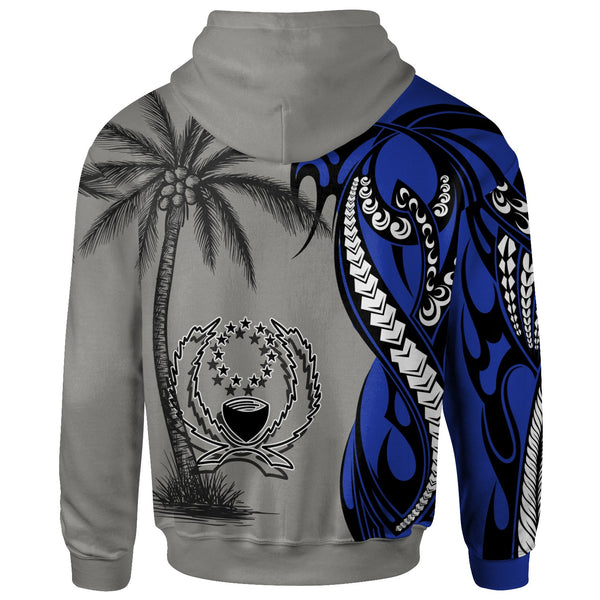 Pohnpei Zip up Hoodie Classical Coconut Tree