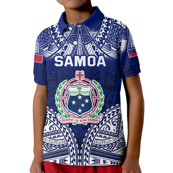 Samoa Coat Of Arms Polo Shirt Polynesian Pattern LT9