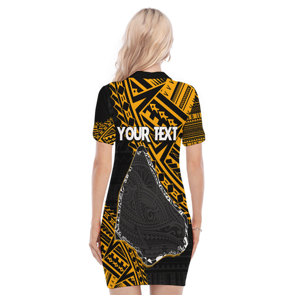Cook Islands Tribal Personalised Polo Dress Island Map - Manihiki ...