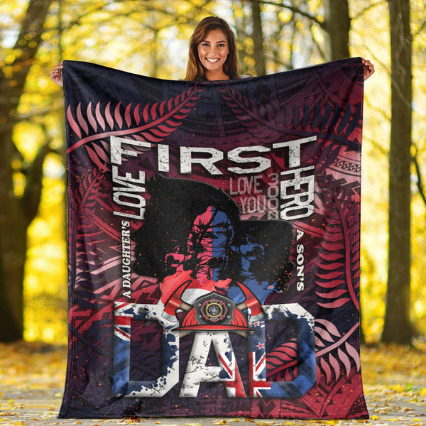 Fathers Day - New Zealand Firefighter Dad Premium Blanket - Maori ...