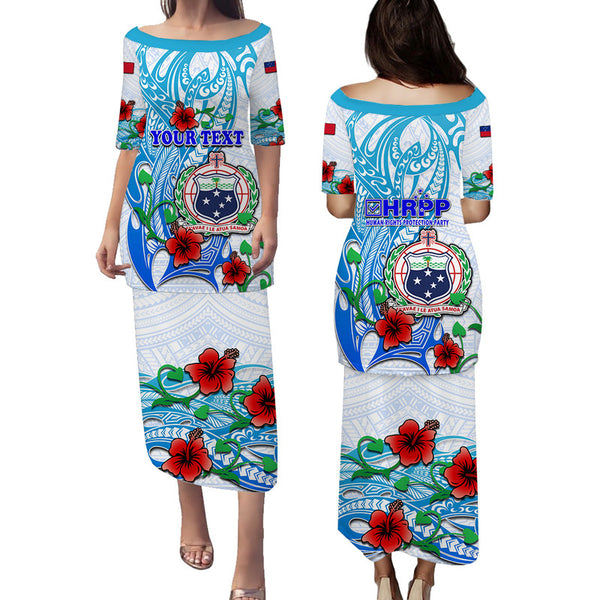 (Custom Personalised) Special Samoa HRPP Party Puletasi Dress Tribal ...