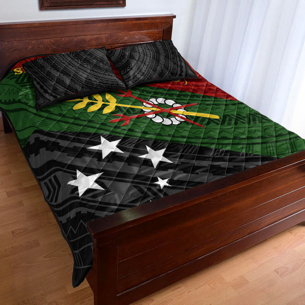 (Simbu To The Core) Papua New Guinea Simbu Quilt Bed Set Flag Vibes LT8